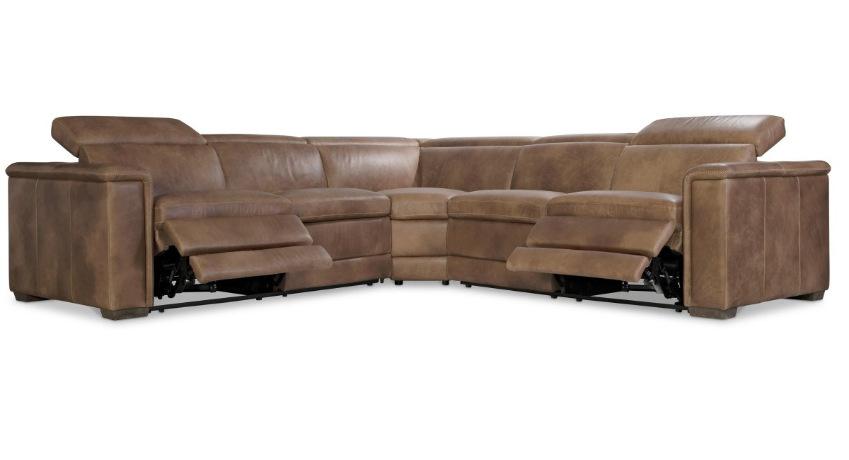 Bernhardt Lioni Leather Power Motion Sectional - Rubin's Furniture